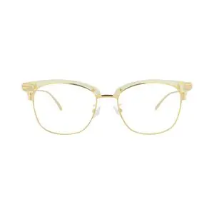 Bottega Veneta Round-frame Acetate Optical Frames 'beige/gold/transparent - Tan