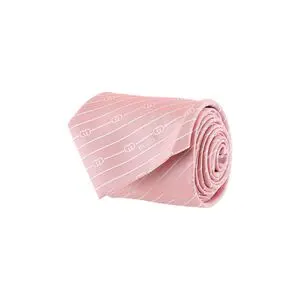 Gucci Interlocking G Silk Jacquard Tie - Pink