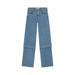 Attico Long Pant Washed Denim 'sky - Blue