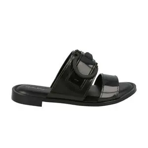 FERRAGAMO Wmns Taryn Logo Slide - Black