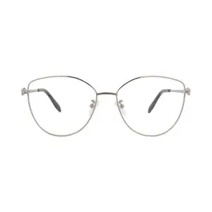 Alexander McQueen Cat Eye-frame Metal Optical Frames 'ruthenium/transparent - Silver