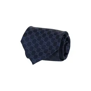 Gucci Gg Supreme Silk Tie - Blue