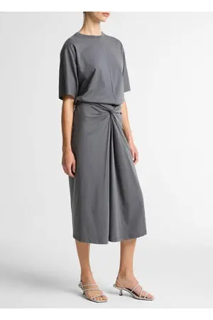 Vince Cotton Fixed-wrap Skirt
