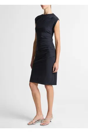 Vince Cotton Twist-drape Dress