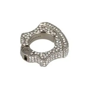 Givenchy Single G Crystal-embellished Earring - Silver
