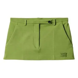Miu Miu Punto Stoffa Skirt 'verde - Green