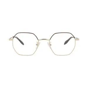 Alexander McQueen Round-frame Optical Frames - Gold