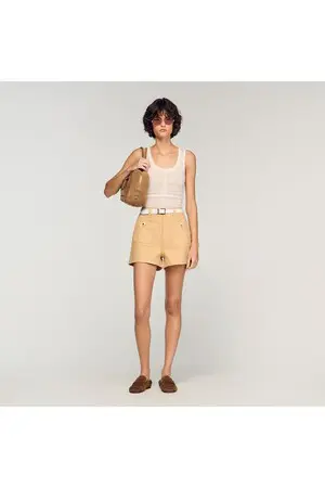 Sandro Denim Shorts - Brown / Neutral