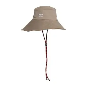 Miu Miu Denim Bucket Hat - Tan