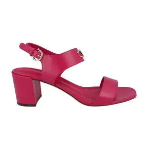 FERRAGAMO Wmns Cayla Leather Sandal - Red