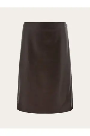 FERRAGAMO Nappa Pencil Skirt - Brown