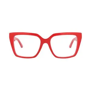 Balenciaga Square-frame Acetate Optical Frames /transparent - Red
