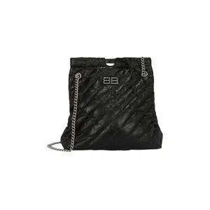 Balenciaga Crush Quilted Medium Tote - Black
