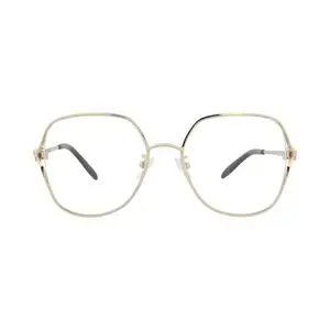 Alexander McQueen Square-frame Metal Optical Frames - Gold