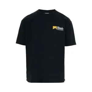Rhude Ramatuelle Intl Racing Tee 'vintage /white/yellow - Black