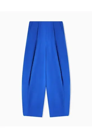 Giorgio Armani Washed Silk Trousers - Blue