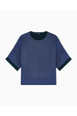 Giorgio Armani Asv Ribbed Viscose Crew-neck Jumper - Purple