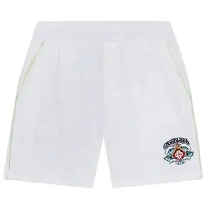 Casablanca Towelling Monogram Short - White