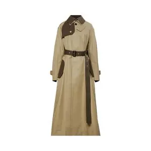 Sacai Cotton Gabardine Coat 'beige/brown - Tan