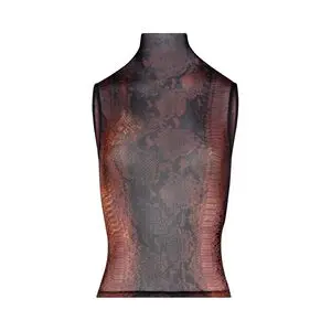 JEAN PAUL GAULTIER Mesh High Neck Tank Top