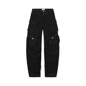 Attico Long Pant Washed Denim - Black