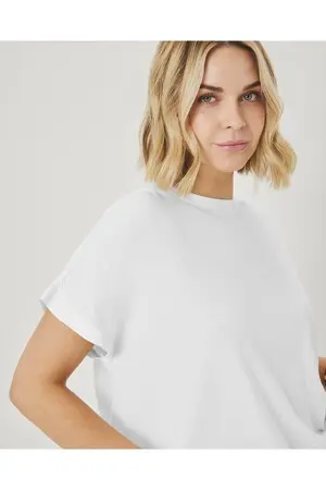 Splendid Rebecca Shirred Tee - White