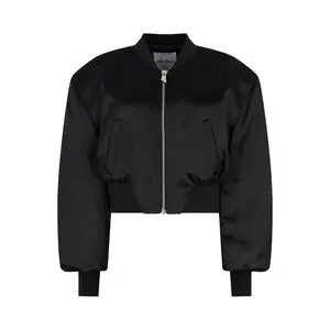 Attico Bomber Shiny Satin - Black