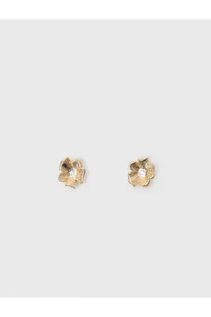 Maje Flower Stud Earrings - Gold