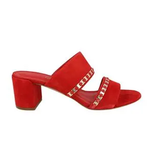 FERRAGAMO Wmns Trabia Chain Sandal - Red