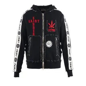 SAINT MXXXXXX X A Love Movement Zip Hoodie - Black