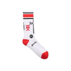 SAINT MXXXXXX Saint Sinner Socks /red - White