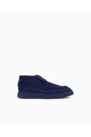 Giorgio Armani Suede Chukka Boots - Navy