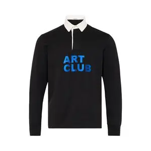 JW Anderson Art Club Rugby Polo 'washed - Black