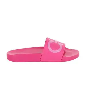 FERRAGAMO Wmns Groovy Dual Gancini Slide - Pink