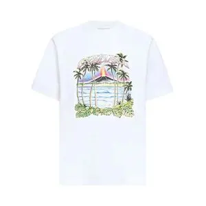 Casablanca Volcano Printed Classic T-shirt - White