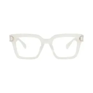 Valentino Garavani Square-frame Acetate Optical Frames 'ivory/transparent - White