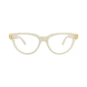 Bottega Veneta Cat Eye-frame Acetate Optical Frames 'ivory/transparent - White
