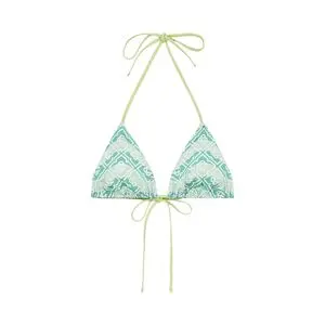 Casablanca String Triangle Bikini Top 'wavy Monogram - Multicolor