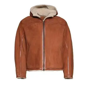 THE ELDER STATESMAN Shearling Workwear Jacket - Brown