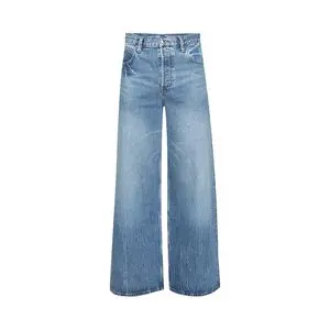 ALEXANDER WANG Surge Low Rise Wide Leg Jean 'vintage Marbled Blue'