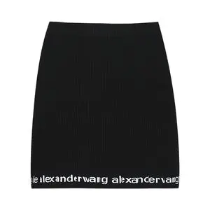 Alexander Wang Ribbed Mini Skirt With Logo