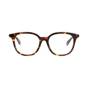 Kenzo Round-frame Acetate Optical Frames 'havana/transparent - Brown