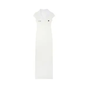 COURREGES Sports Polo Long Dress 'heritage /black - White