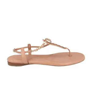 FERRAGAMO Wmns Tahiti Chain T-strap Sandal - Pink
