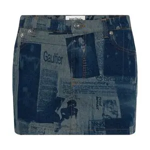 JEAN PAUL GAULTIER Printed Mini Skirt - Blue