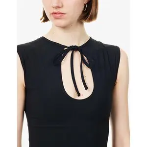 Gimaguas Anis Key-hole Stretch-woven Top