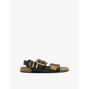 ALLSAINTS Staffa Leather Sandals Black
