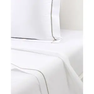 YVES DELORME Athena Cotton Flat Sheet - Kaki