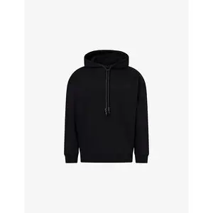 Loewe Relaxed-fit Embroidered-logo Cotton Hoodie - Black