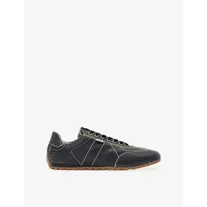 ALLSAINTS Liam Leather Trainers - Washed Black